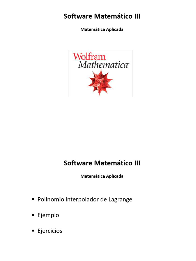 Presentación 13 Mathematica | PDF | Álgebra abstracta | Matemáticas