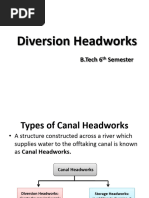 Types and Functions of Headworks in Irrigation | PDF | River | Sediment
