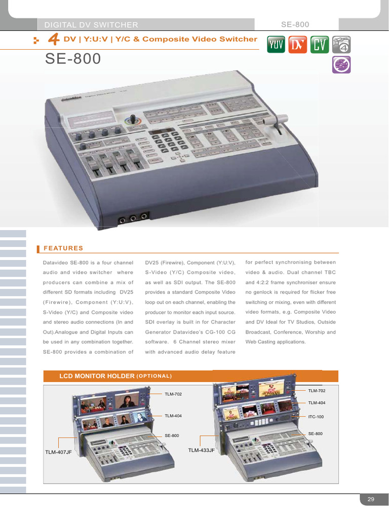 Datavideo SE-800 | Download Free PDF | Video | Digital Technology