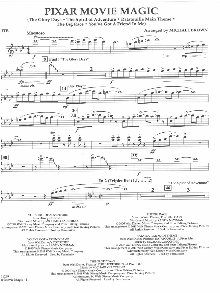 Pixar Movie Magic - Flûte 2 | PDF