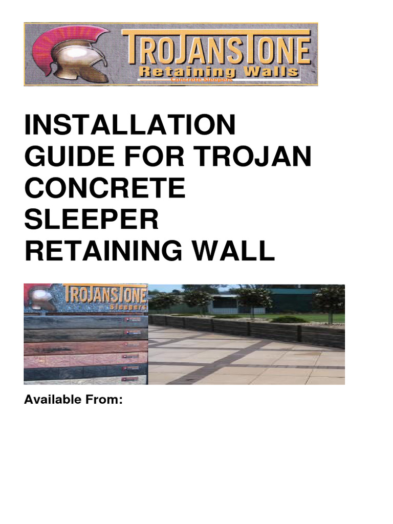 Trojan_Sleeper_Installation_Guide | PDF | Concrete | Wall