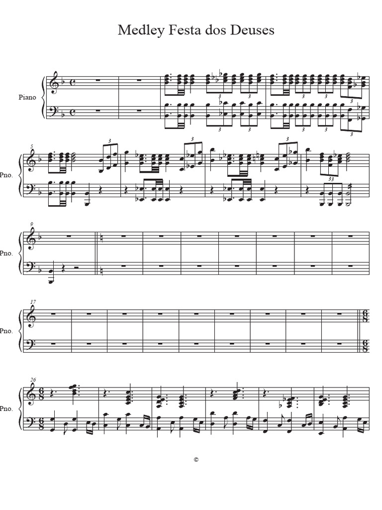 Partitura Ritmica Asv - Piano | PDF