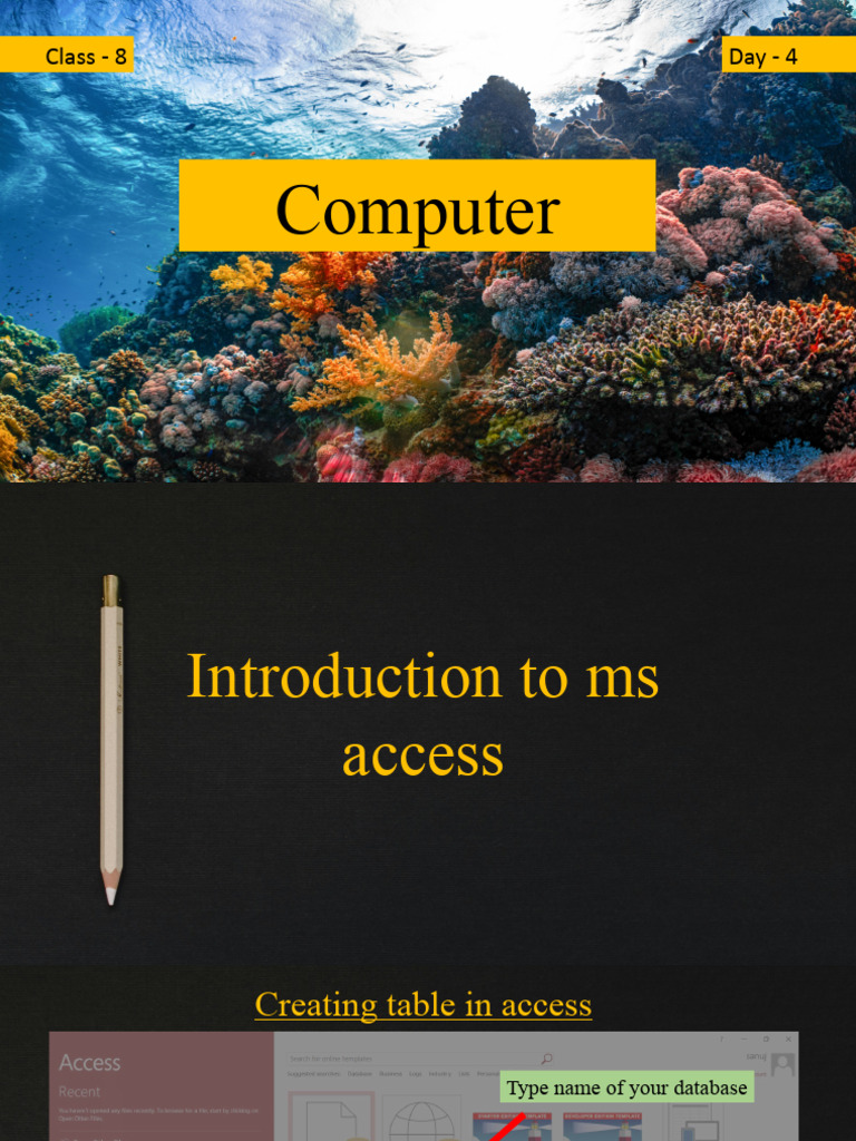 MS Access Table Creation Guide | PDF