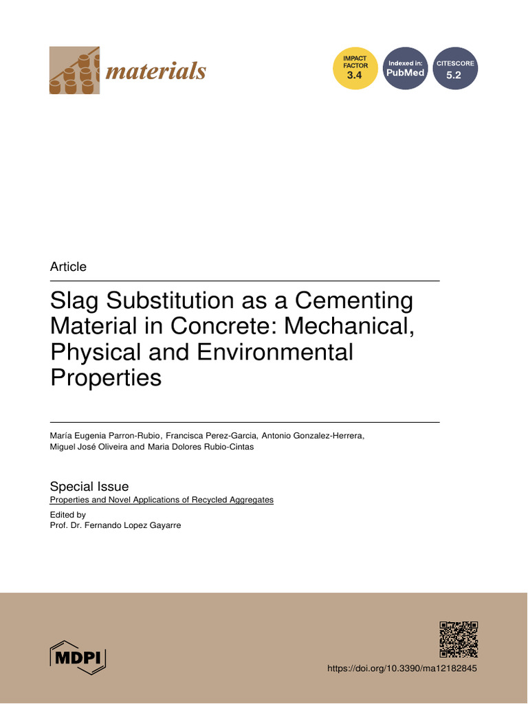 Slag as Cement Substitute in Concrete | PDF | Cement | Concrete