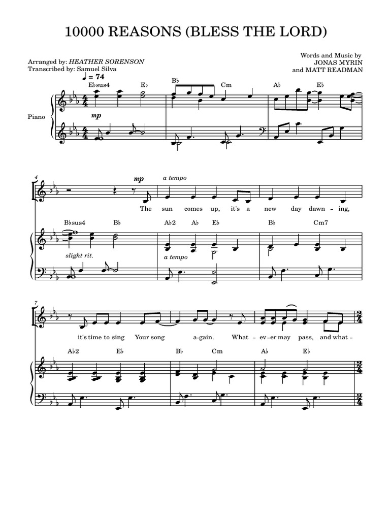 10000 reason | Download Free PDF | Musical Notation | Music Theory