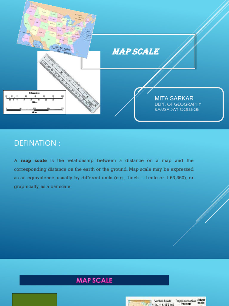 M.S_GEOGRAPHY_MAP,SCALE_SEM1_01 | Download Free PDF | Map | Inch