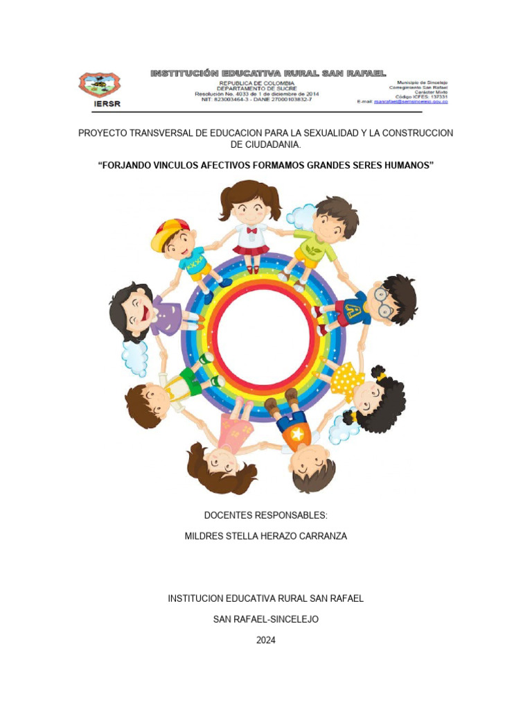 Proyecto Transversal De Educacion Para La Sexualidad Y La Construccion