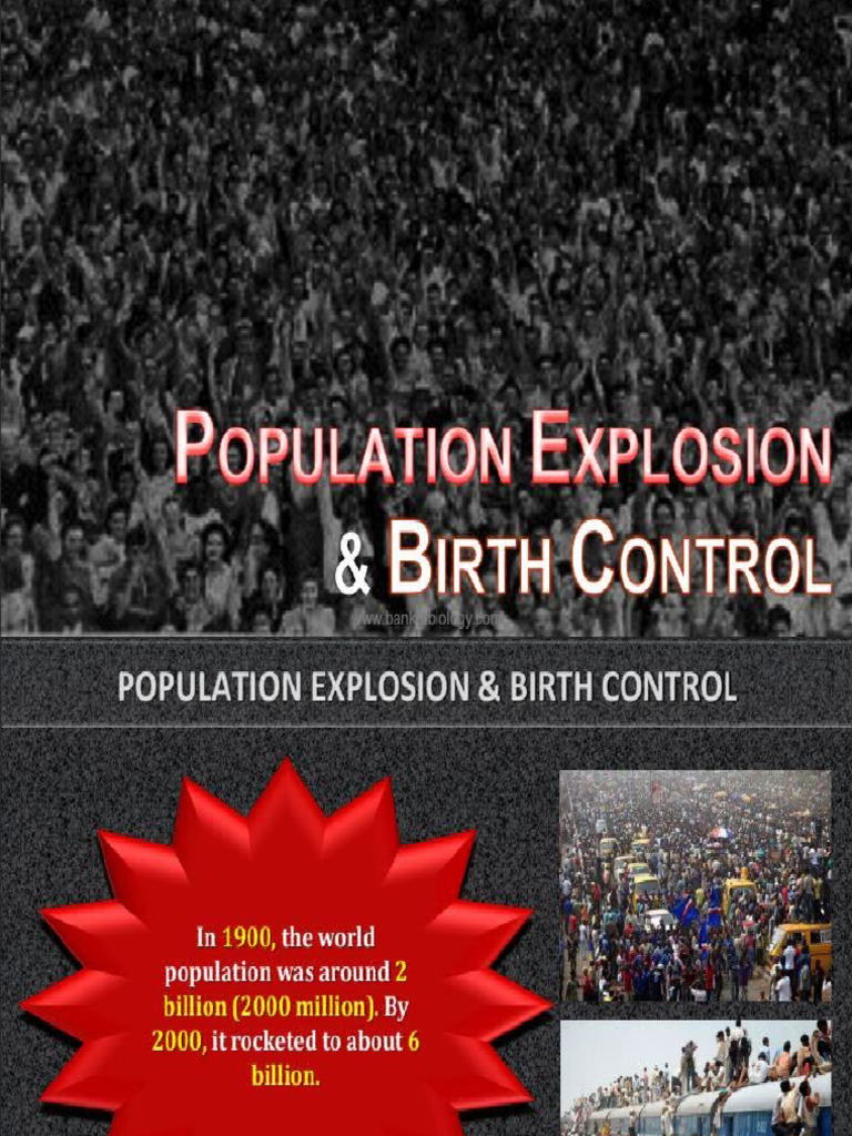 Contraceptive and Population Explosion | PDF