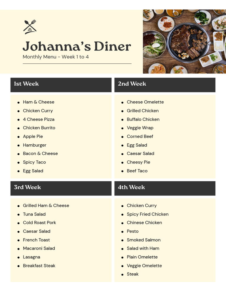Template 4 | PDF | Cooking, Food & Wine