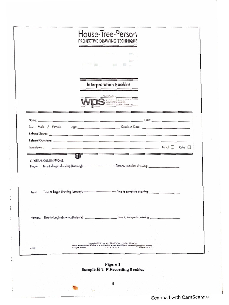 HTP Scoring Sheet (1-3) | PDF