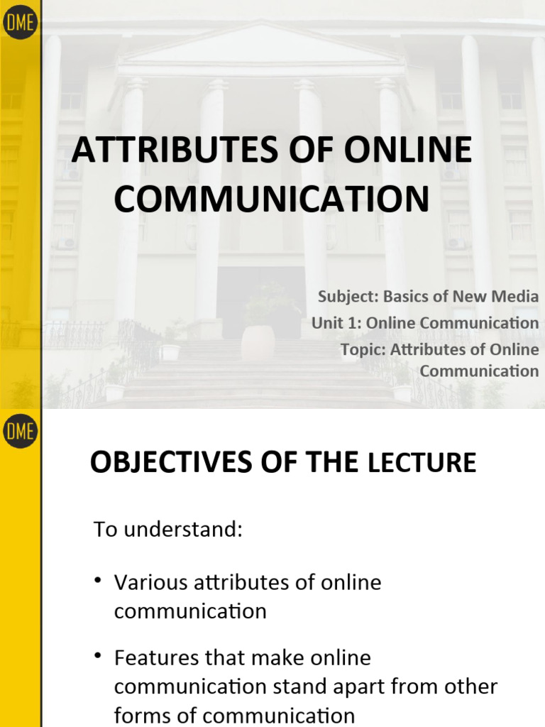BNM Unit-1 - PPT (Attributes of Online Communication) | PDF ...