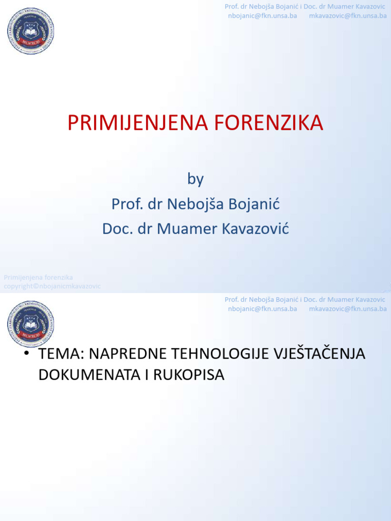 11 Primijenjena Forenzika DL | PDF