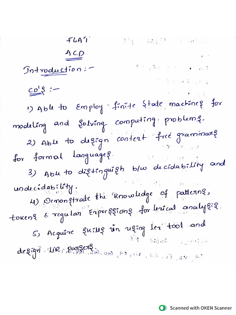 ACD 1,2,3 Units Sample Notes | PDF