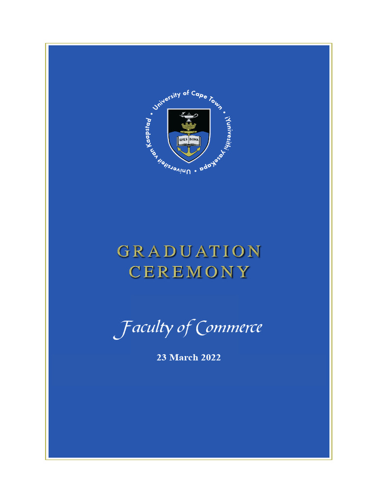 01 Faculty-of-Commerce Graduation-Programme March2022 | PDF ...