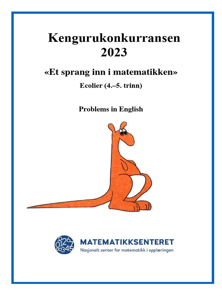 Ecolier 2023 Engelsk NETT | PDF