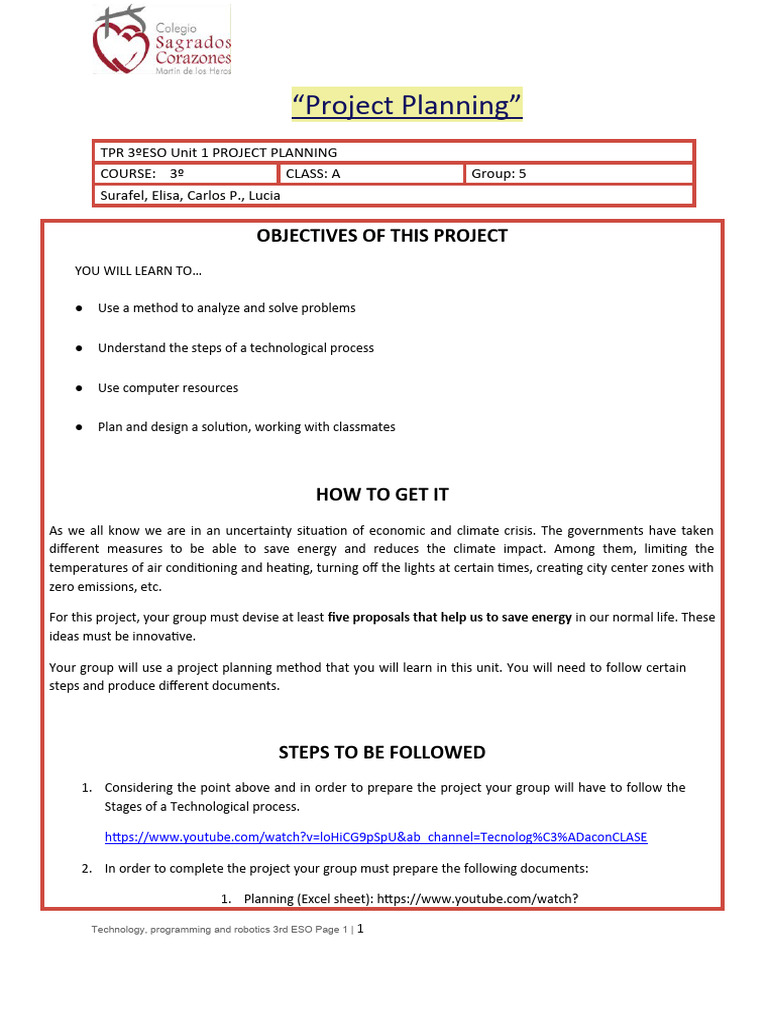 Project 01-Project Planning | PDF
