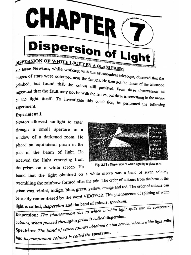 Dispersion of light | PDF