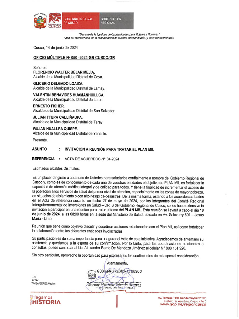 Documento Gore Plan Mil | PDF