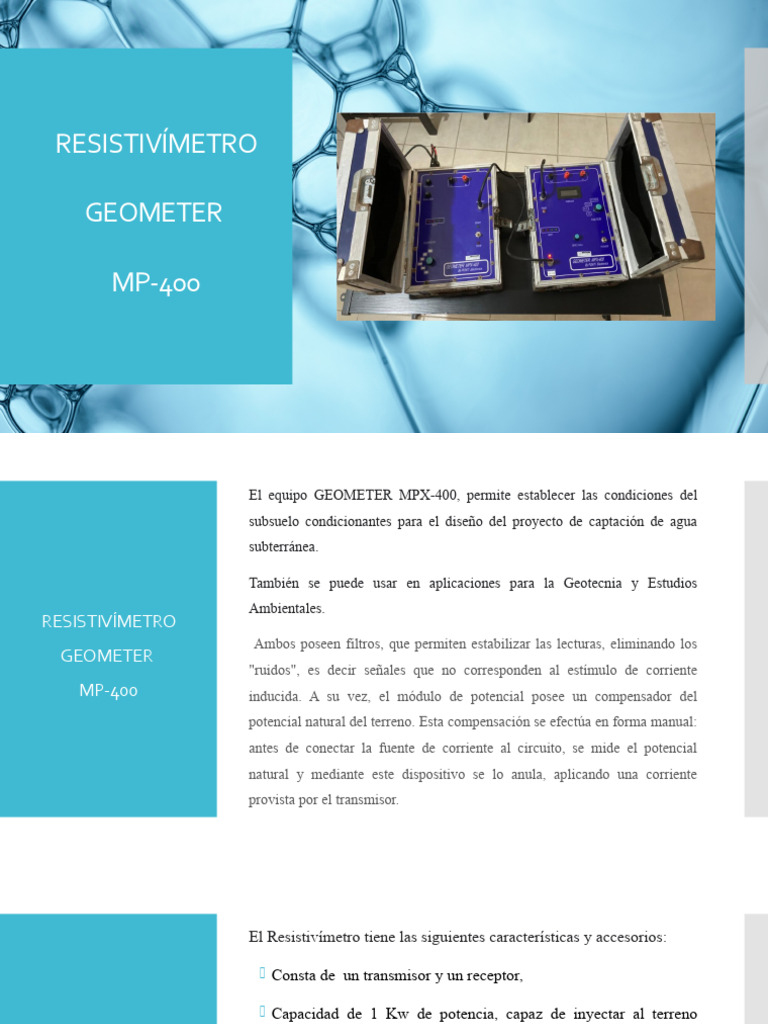 RESISTIVÍMETRO GEOMETER MP-400 | PDF