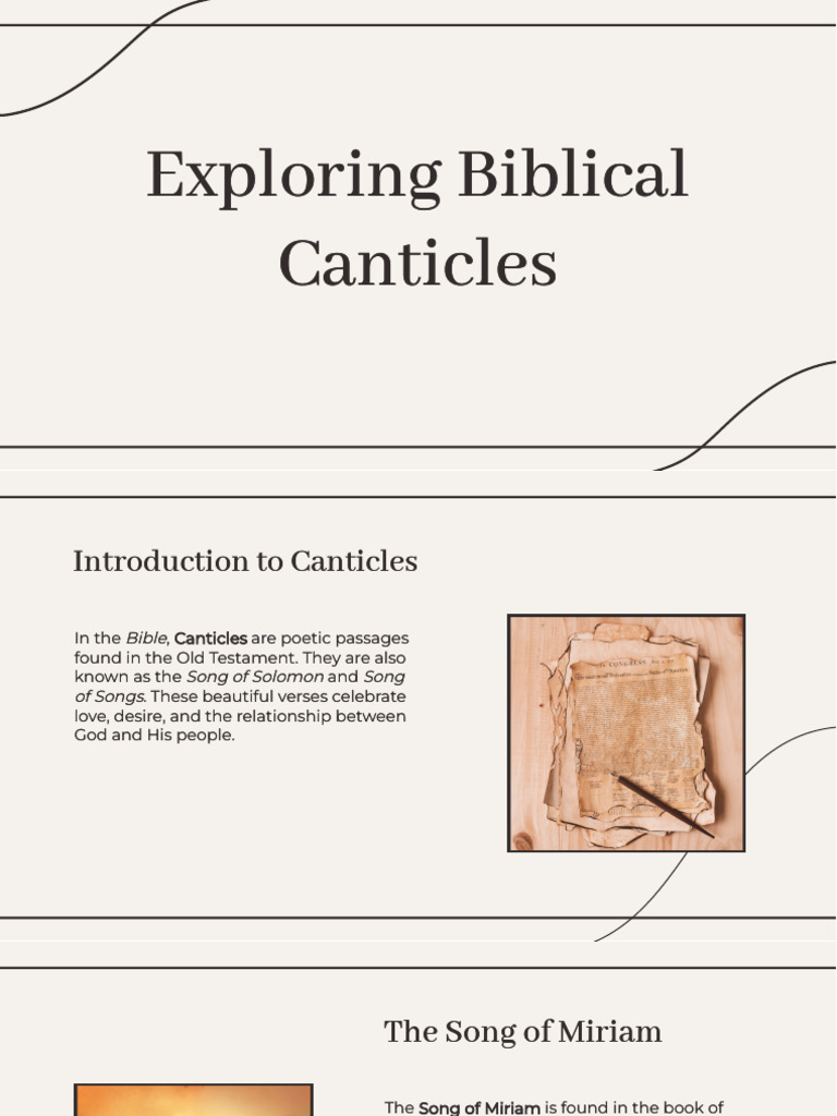 Slidesgo Exploring Biblical Canticles 20240622193051BO4J | PDF
