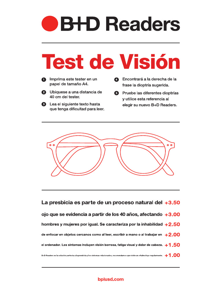 Bplusd Test Your Eyes ES | PDF