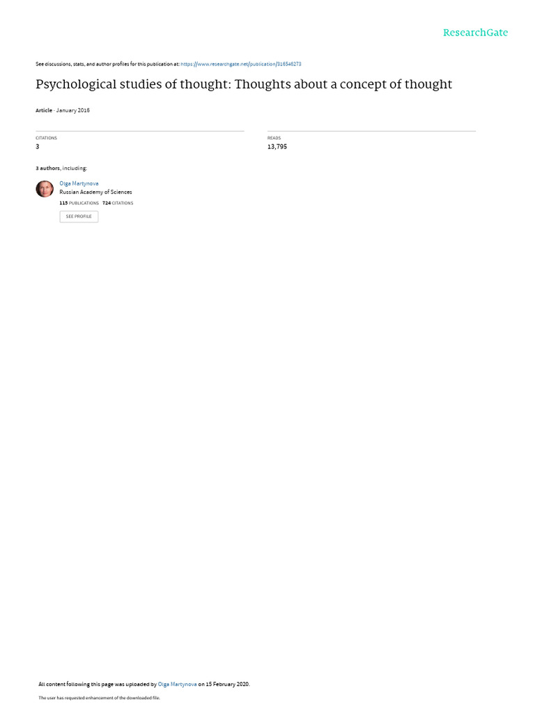 8 Shadrikov Kurginyan Martynova Psikholo.. - Razmyshlenie o Kontsepte Mysl | PDF | Thought ...