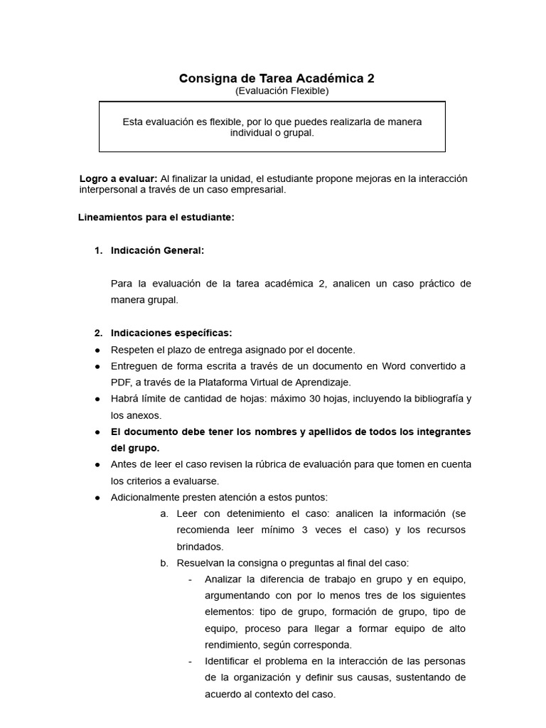 Consigna TA2 | PDF | Evaluación | Aprendizaje