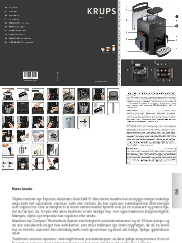 Navod Na Krups Ea815 | PDF
