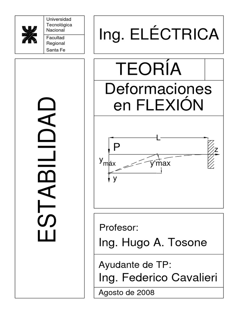 Flexion Deform Teor Carat Form Tablas | PDF | Viga (Estructura) | Doblar