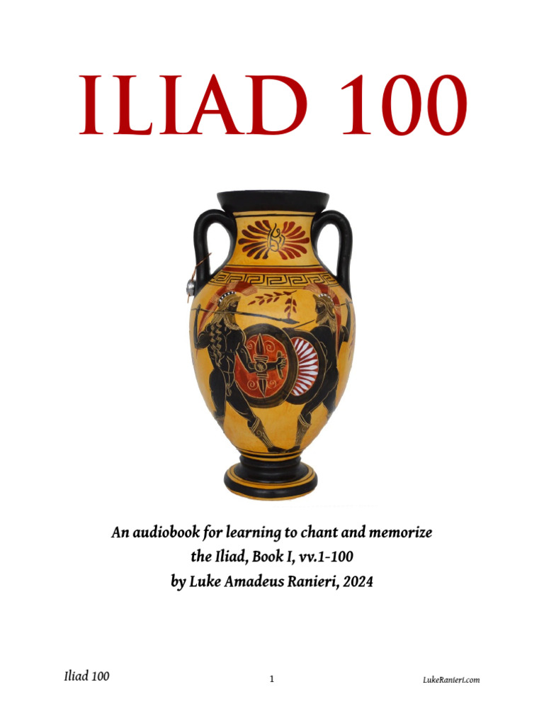 Iliad 100 Introduction & Text | PDF | Homer | Poetry