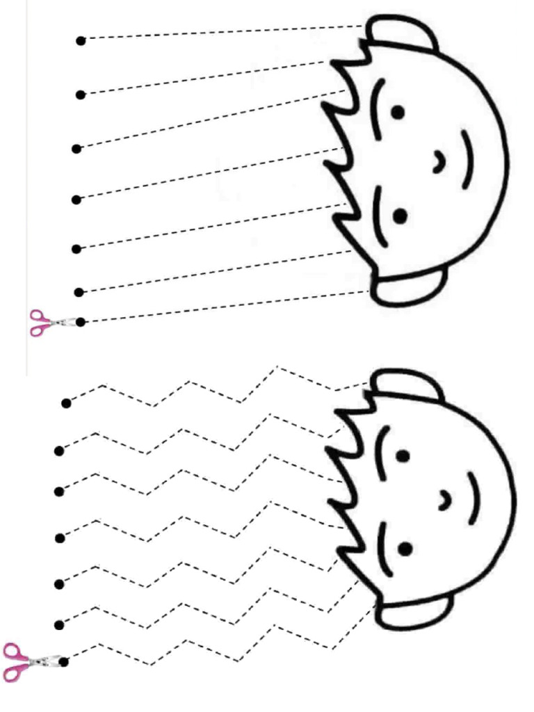 Trazos para Cortar Con Tijeras | PDF