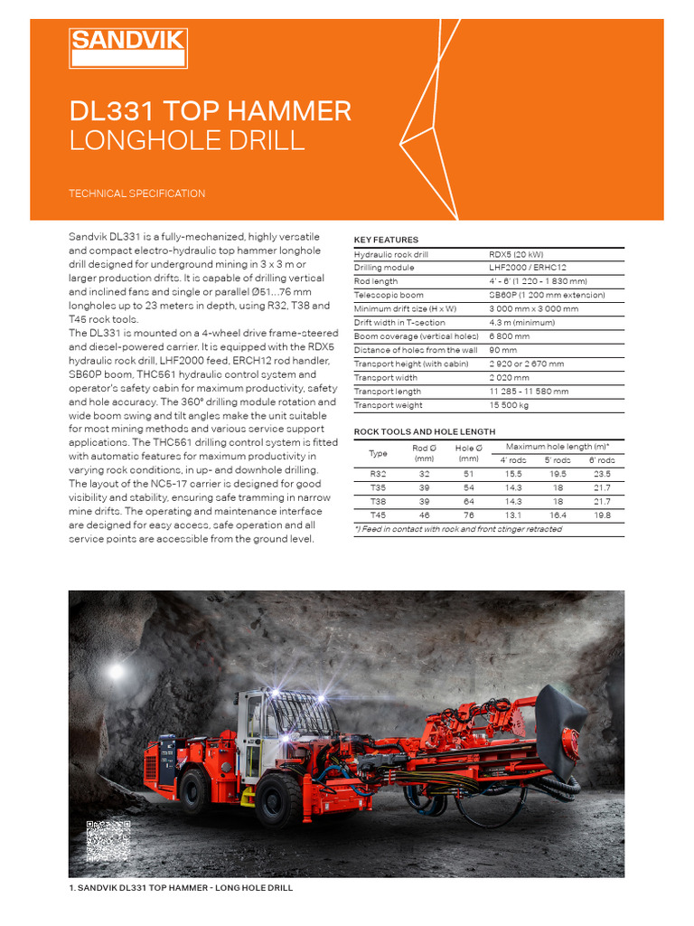 Jumbo Sandvik Dl331-Specification-Sheet-English | Download Free PDF ...