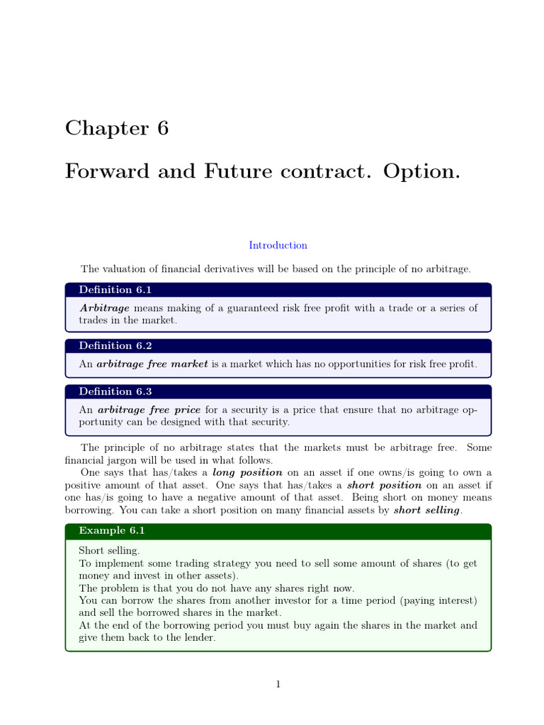 Forward Future Option | PDF | Option (Finance) | Futures Contract