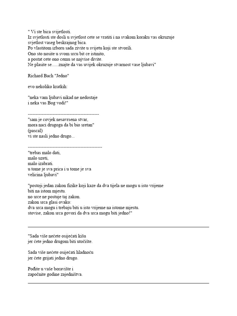 Cestitke Tekstovi Vjencanje | PDF