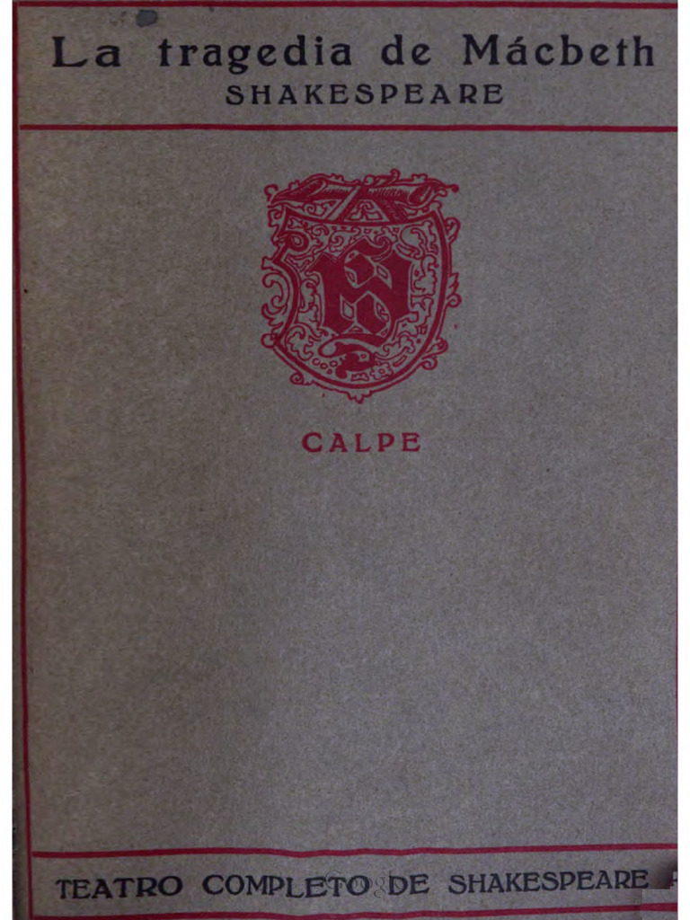 La Tragedia de Mácbeth - Shakespeare | PDF | Macbeth | William Shakespeare