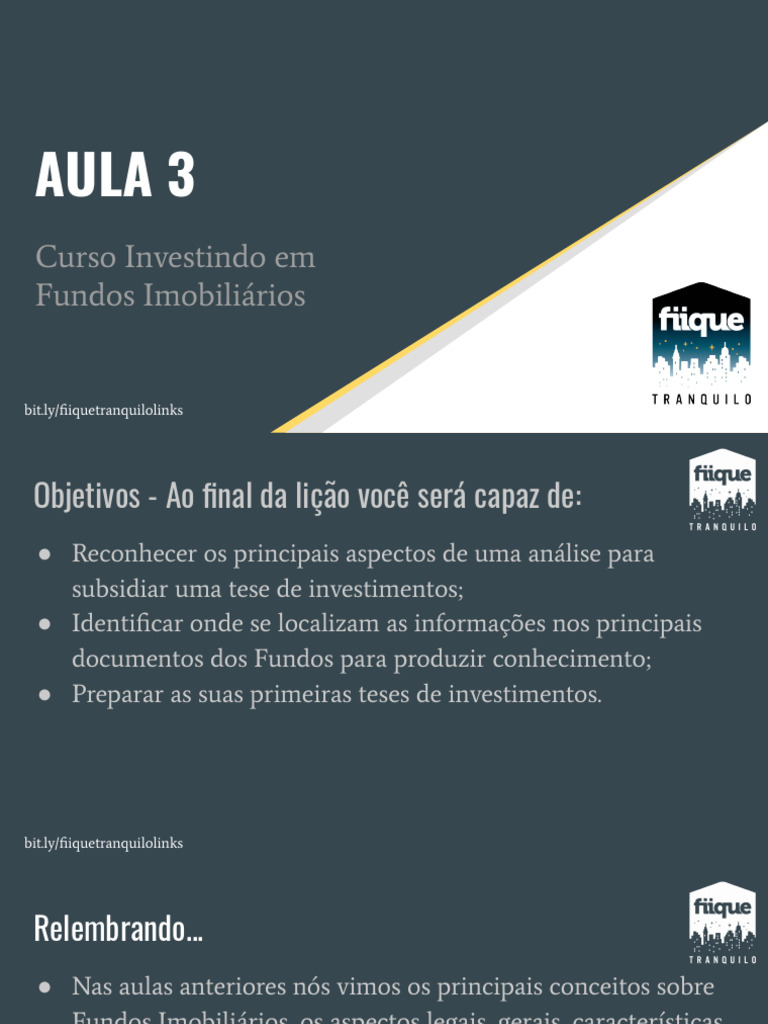 Aula03 CursoFII Fiiquetranquilo | PDF | Science & Mathematics