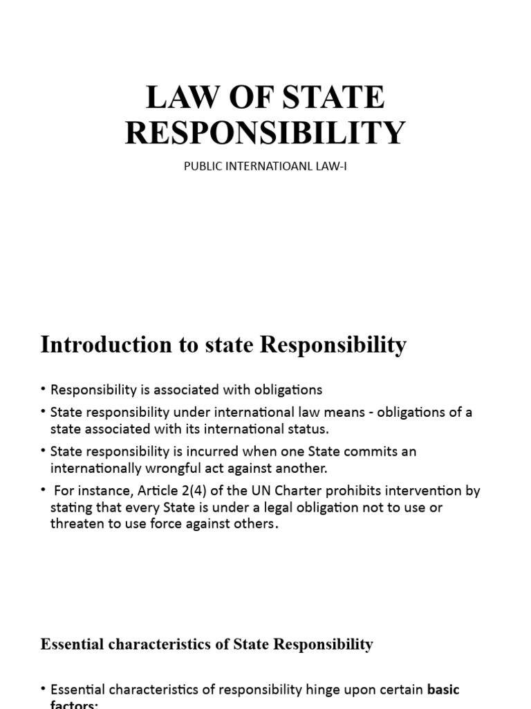 Law of State Responsibility Pil Spring 2024 12062024 020536pm | PDF ...