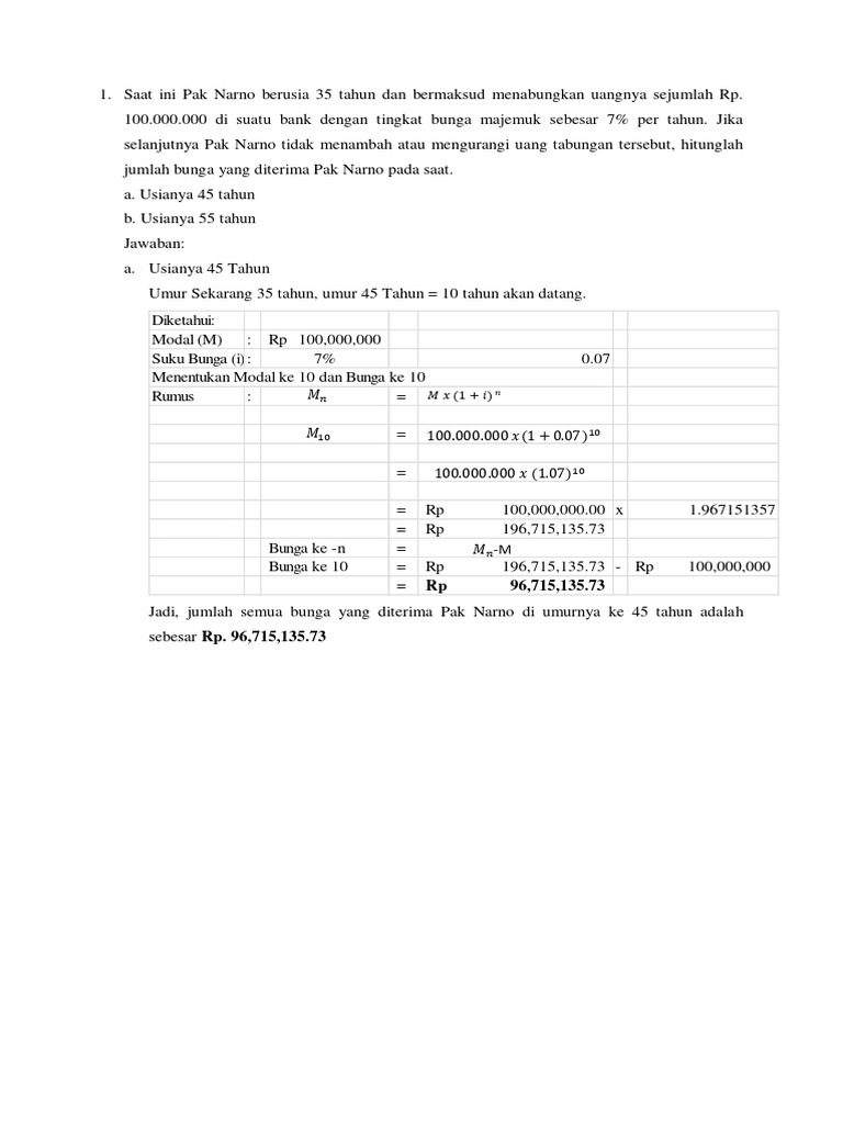 JAWABAN FULL MTK EKONOMI Fix | PDF
