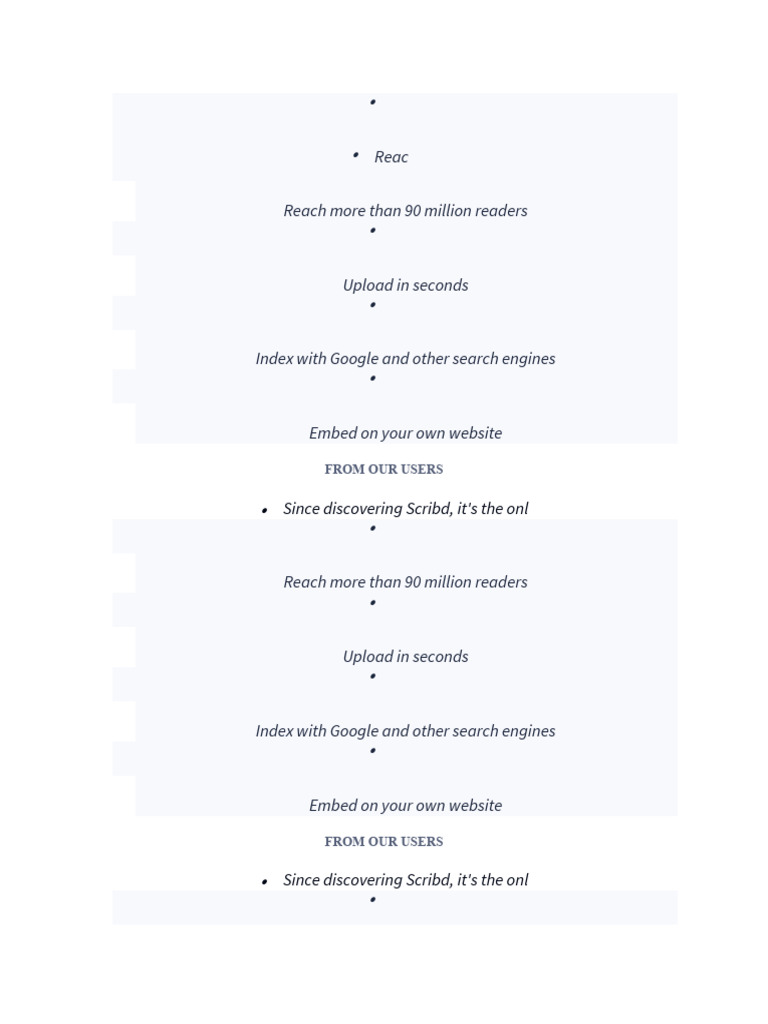 Reac Reach More Than 90 Million Readers: Since Discovering Scribd, It's ...