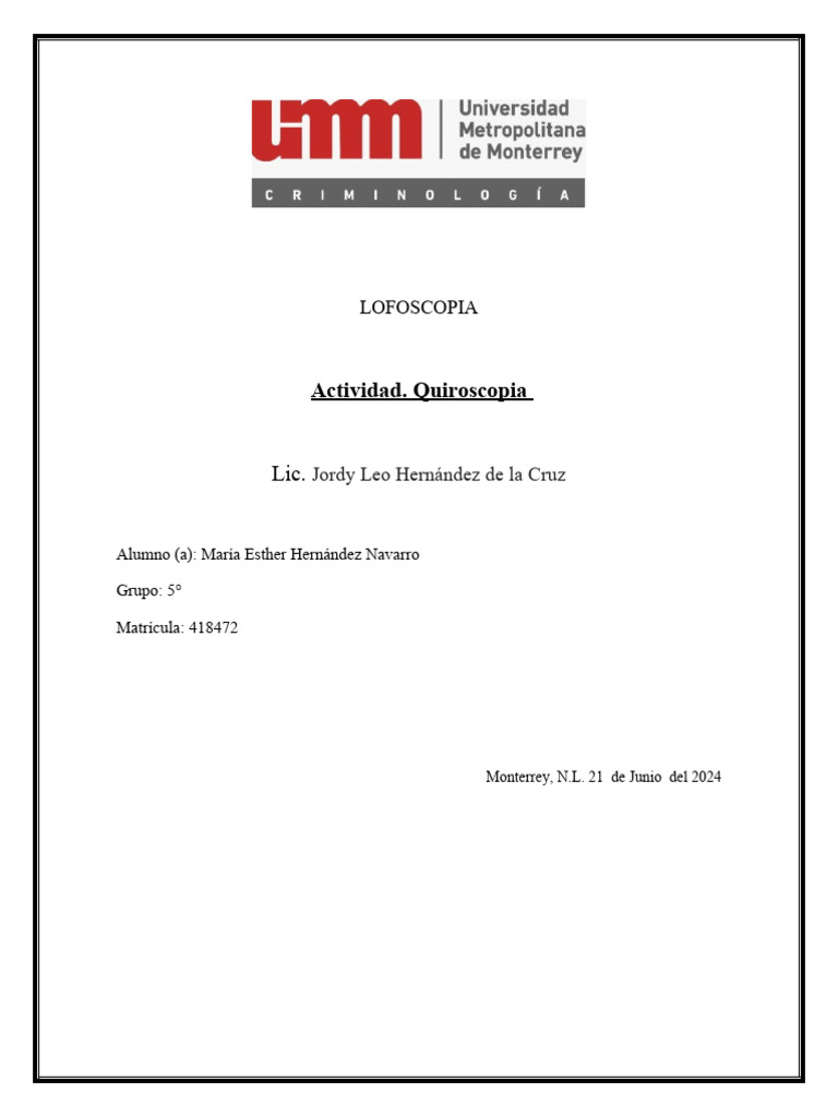 Quiros | PDF | Huella dactilar