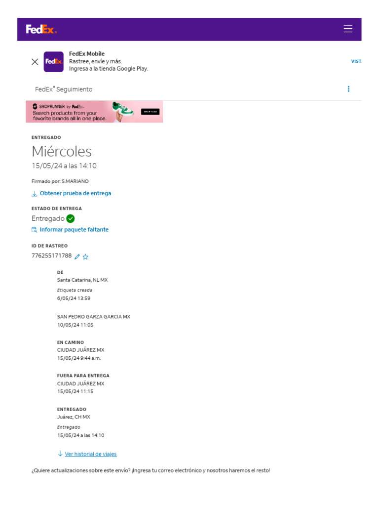 Detailed Tracking | PDF