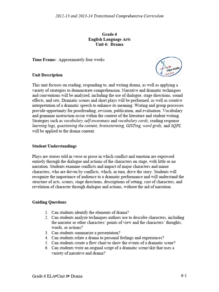 Ela GR6 U6 Final | PDF | English Language | Reading Comprehension