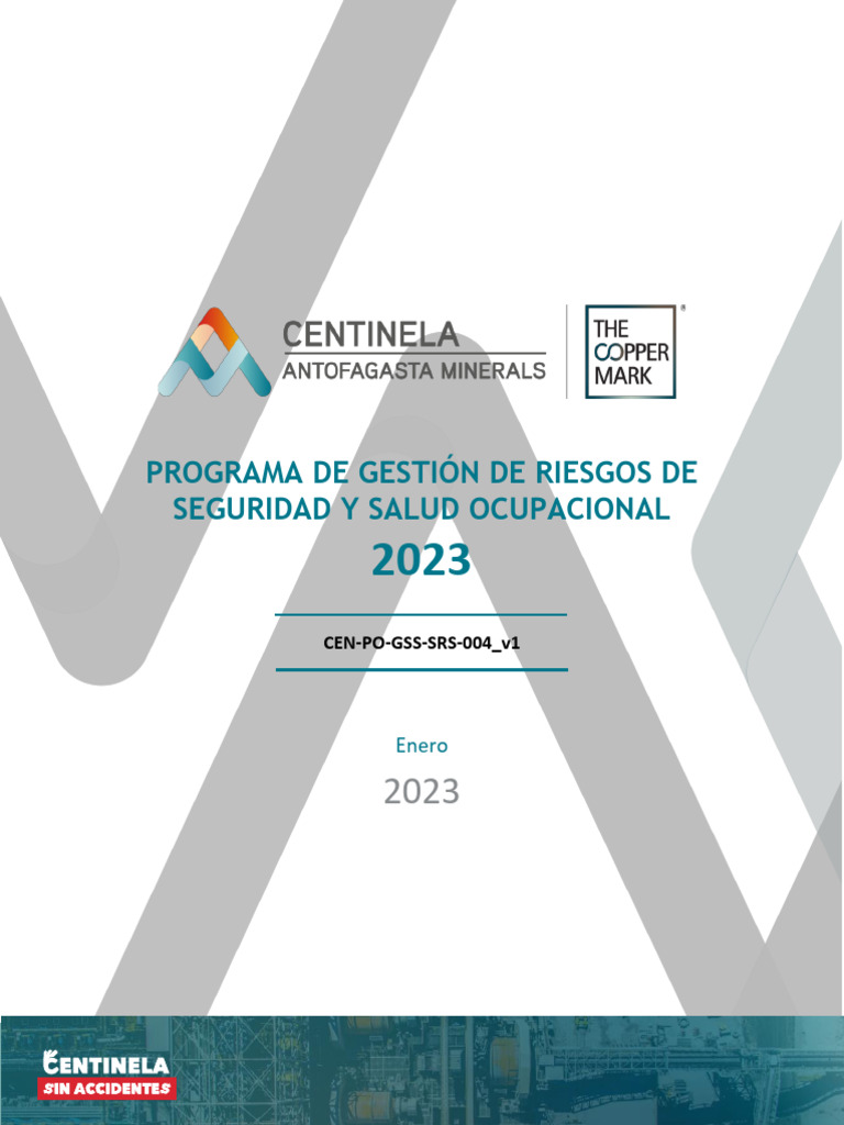 Cen-po-gss-srs-004_v1 Programa Gestion de Riesgo Seguridad y Salud Ocupacional (1) | PDF ...