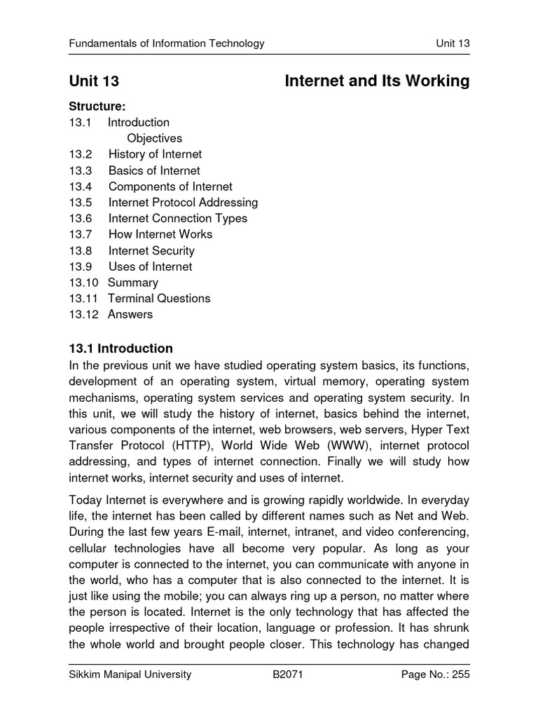 SLM - Unit 13 | PDF | World Wide Web | Internet & Web