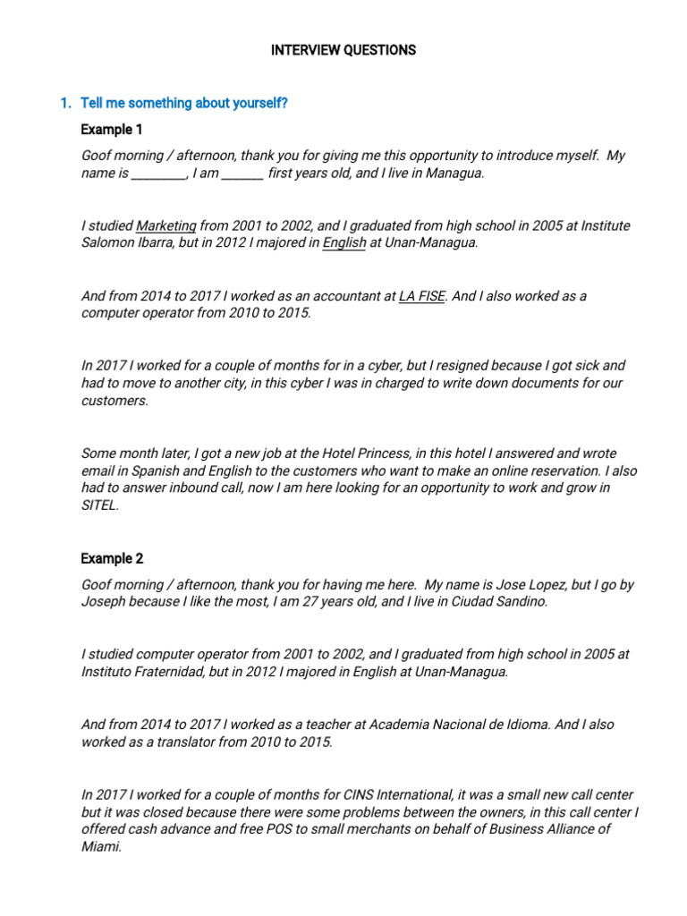 1-Interview Questions | PDF