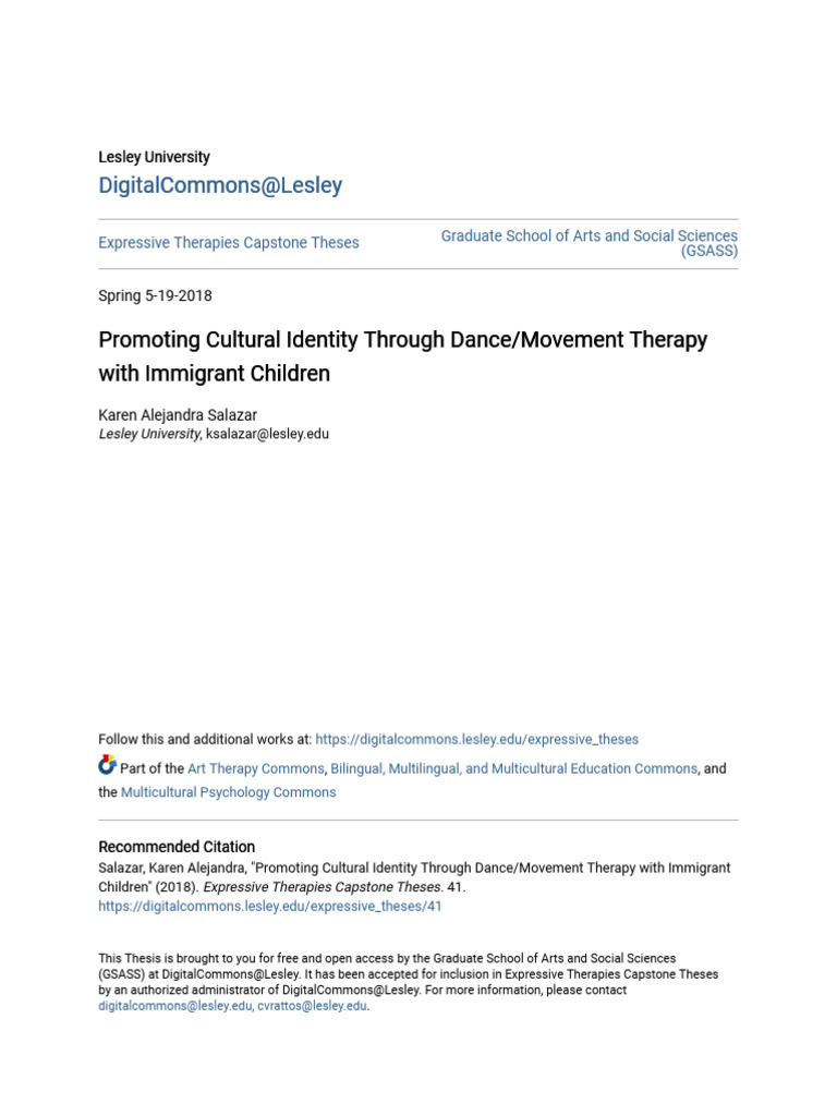 Cultural Identity in Dance Therapy | PDF | Identity (Social Science ...