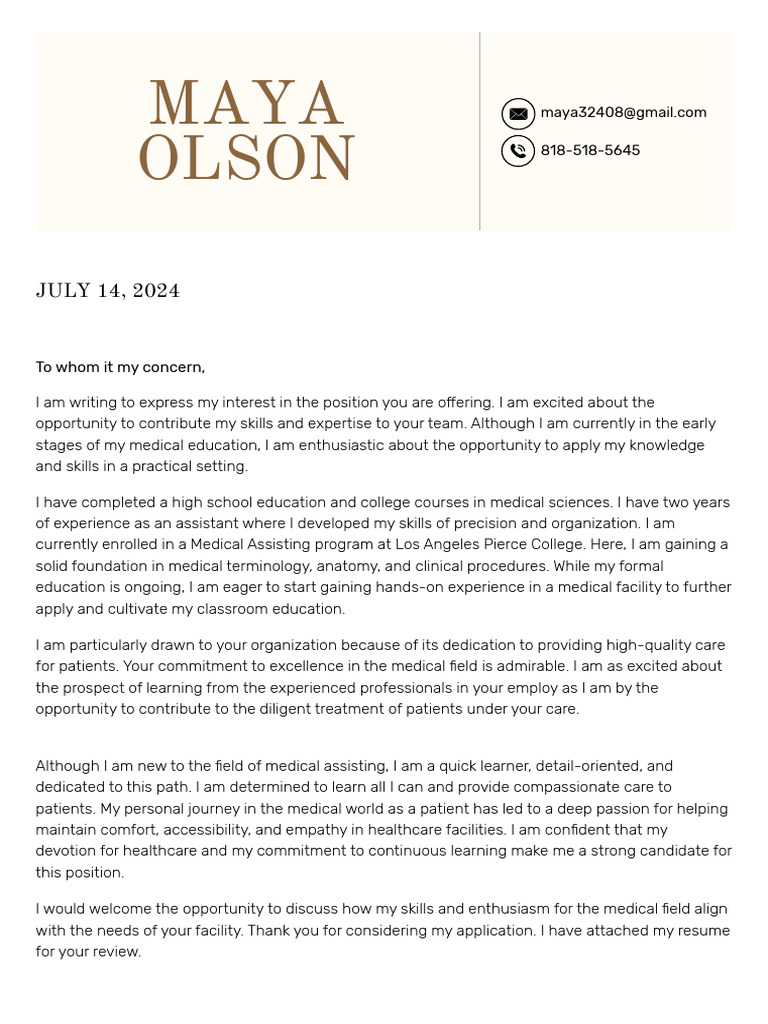 Sample Cover Letter | PDF