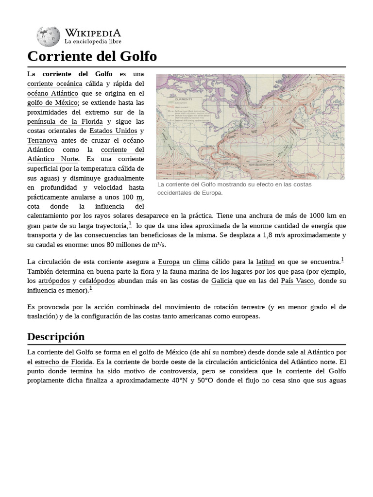 Corriente Del Golfo | PDF | Ciencias de la Tierra | Oceanografía