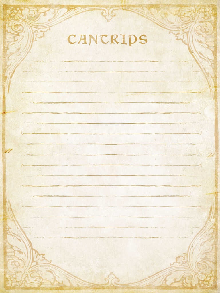 Grimoire Page Printable 9 | PDF