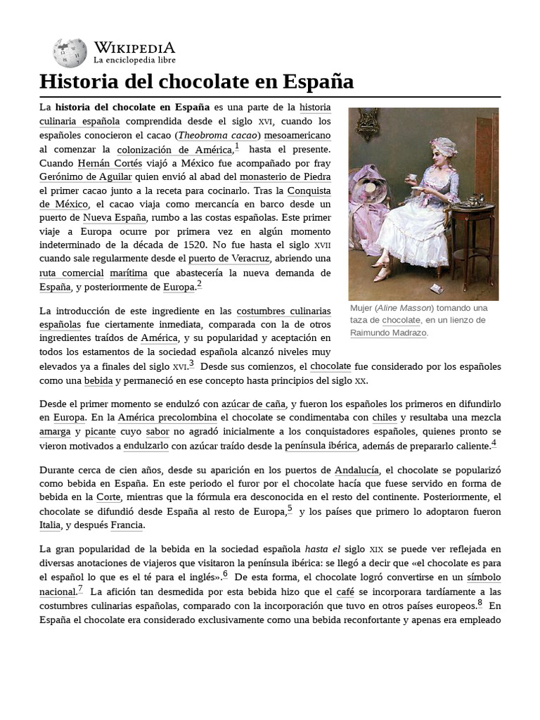 Historia_del_chocolate_en_España | PDF | Chocolate